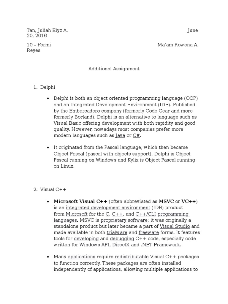 Overview of Programming Languages | PDF | Software Engineering ...