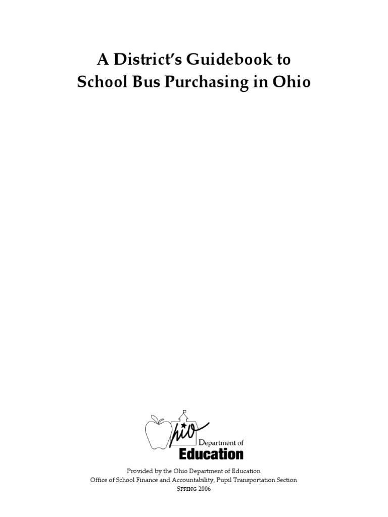 School Bus Purchasing Guidebook | PDF | School Bus | Bus
