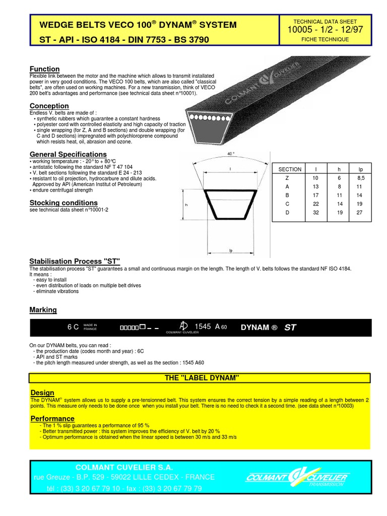 ISO 4184 | Belt (Mechanical) | Mechanical Engineering