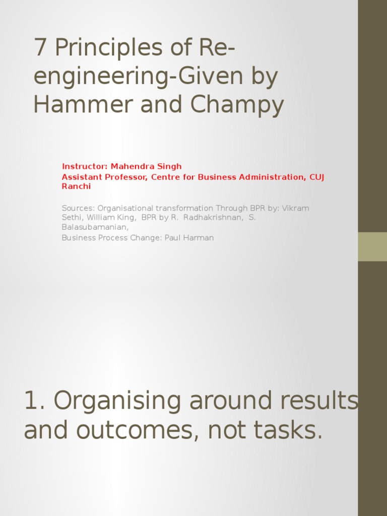 7 Principles of Re-Engineering | PDF