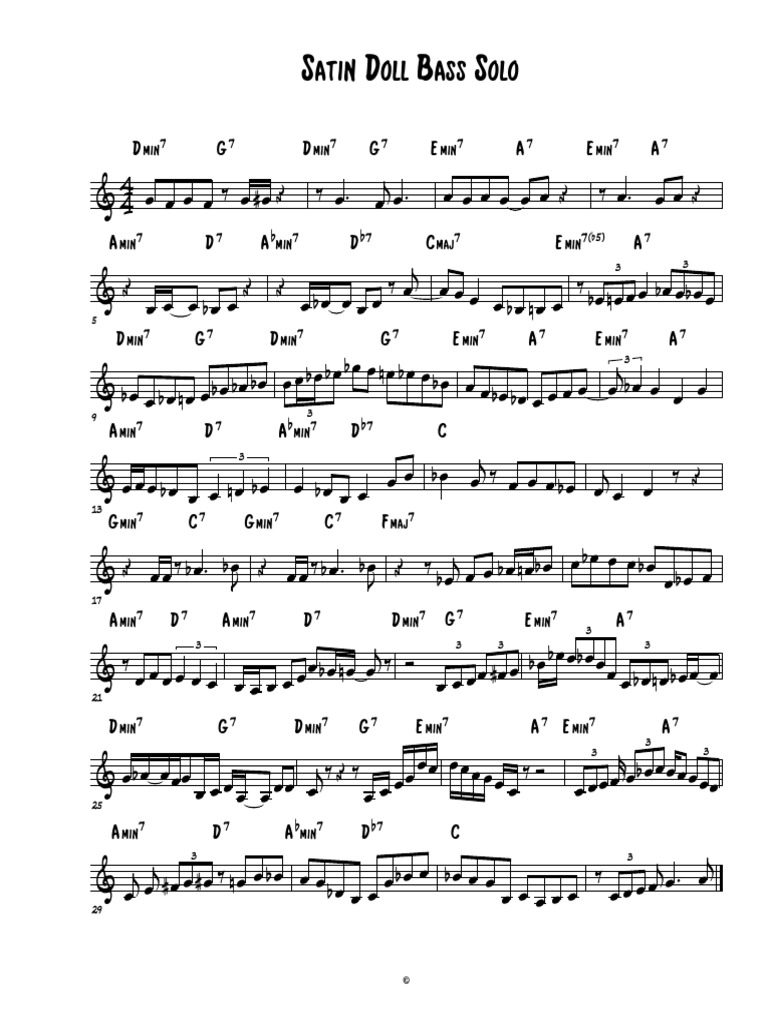 Satin Doll Bass Solo