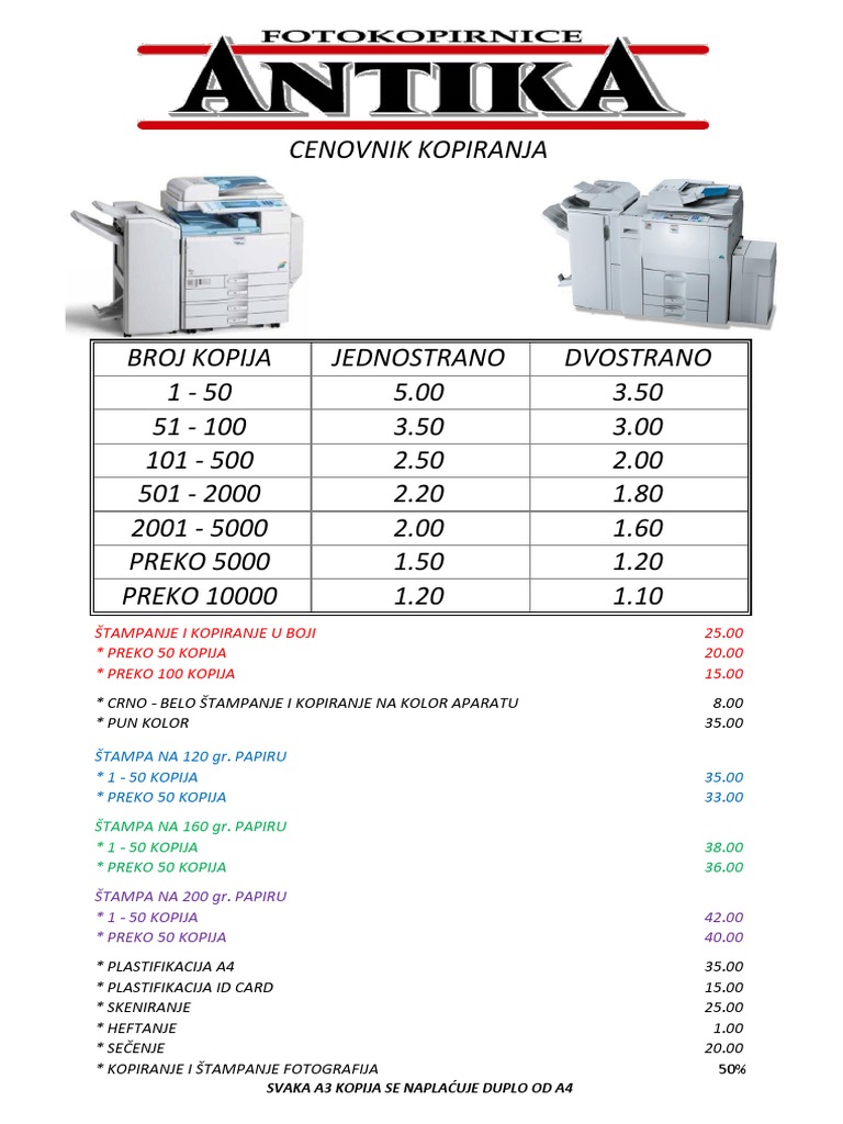 Antika Cenovnik | PDF