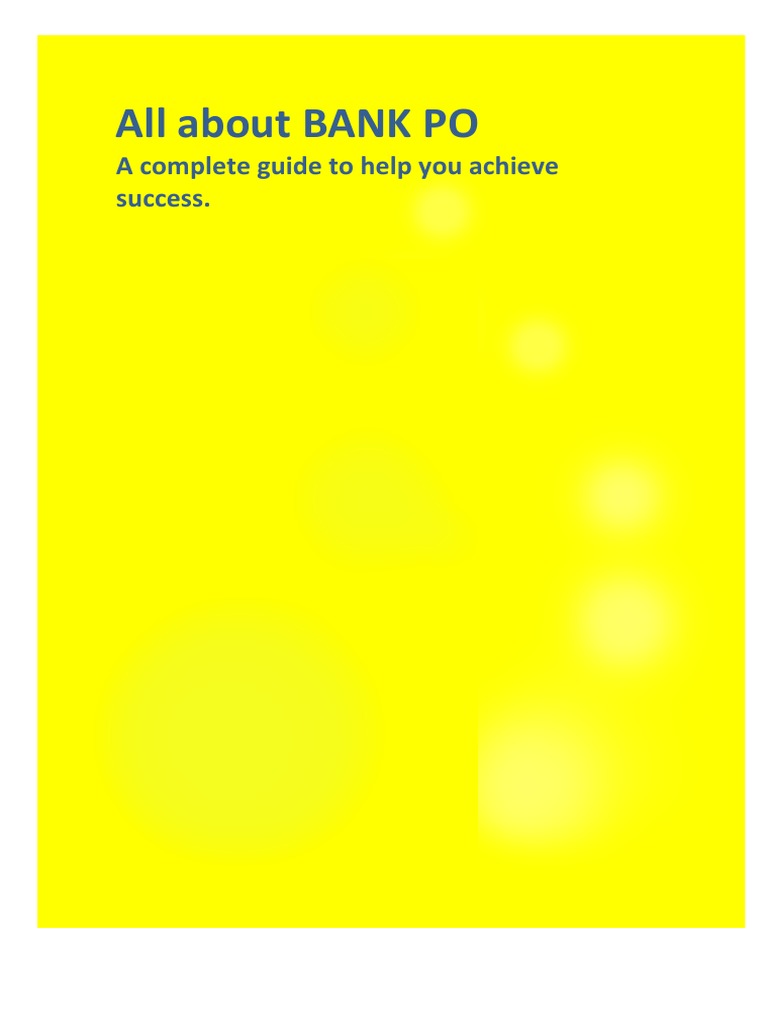 Complete Guide to Become a Bank PO | PDF | Test (Assessment) | Cheque