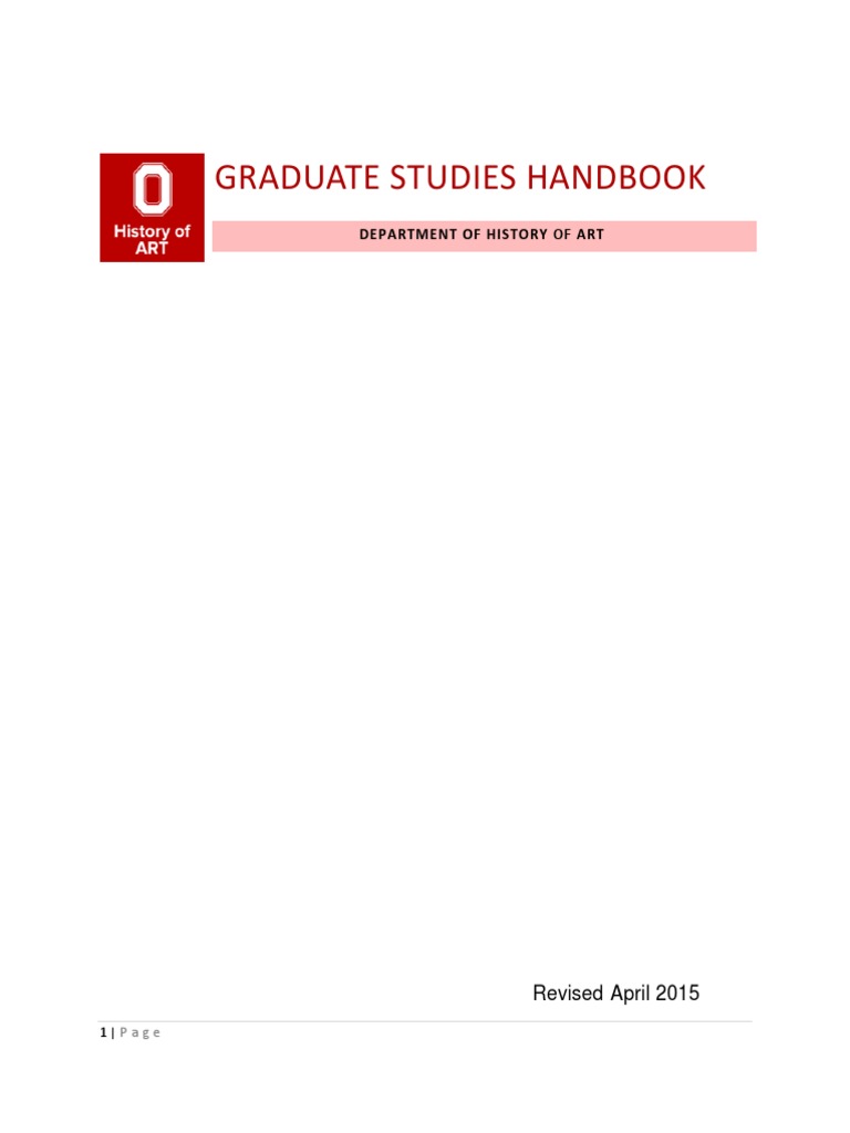 Grad Handbook 2015 | PDF | Thesis | Postgraduate Education