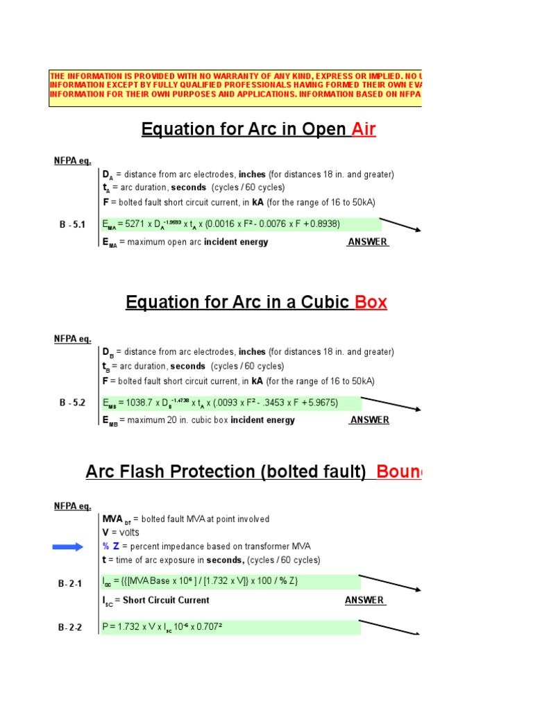 Arc Flash Protection Calculations and Guidelines | PDF | Electric Arc ...