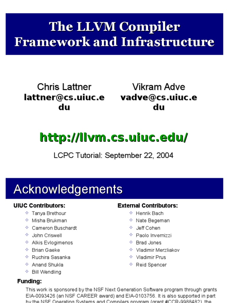 Llvm Tutorial Compiler C 3293
