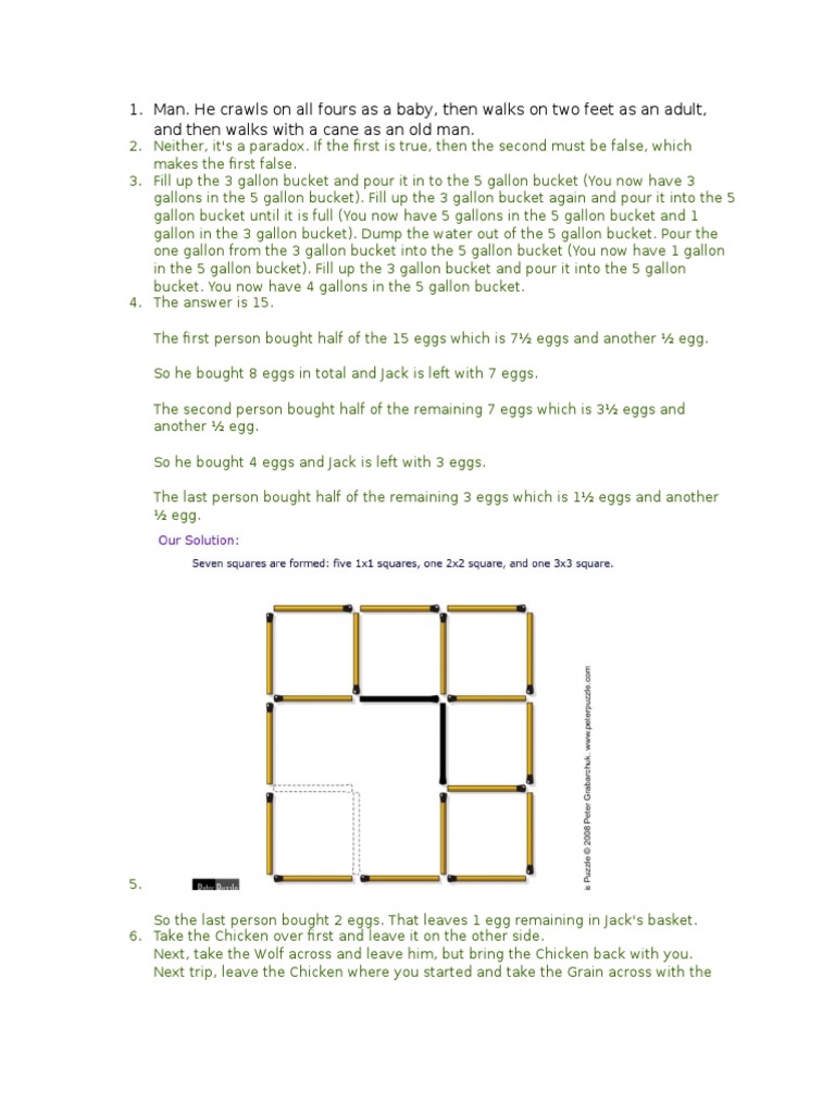 Riddle Answers | PDF