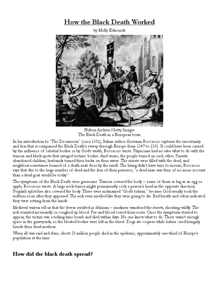 How The Black Death Worked | PDF | Black Death | Medicine
