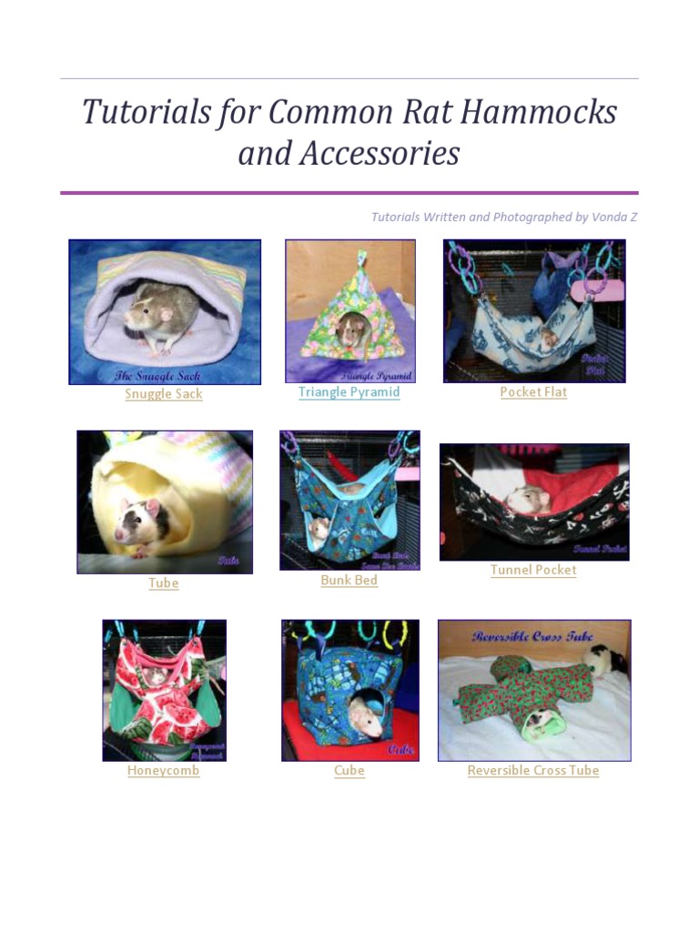 Tutorials For Common Rat Hammocks and AccessoriesTutorials For Common ...