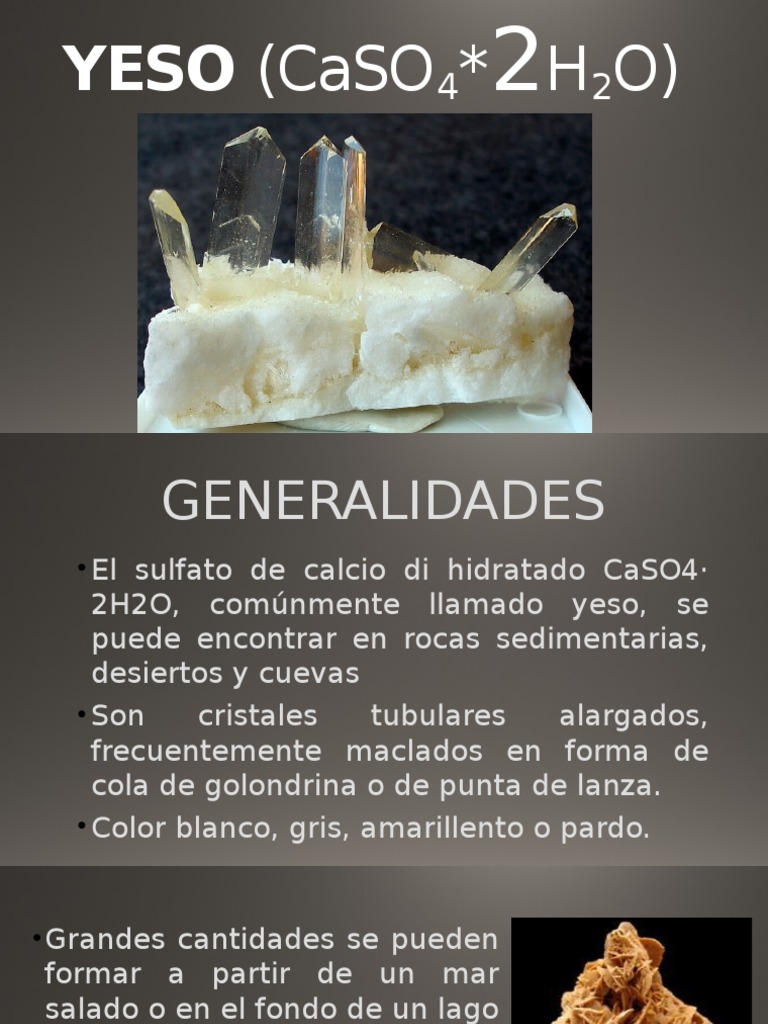 Yeso (Caso4 2h2o) | PDF | Yeso | Materiales