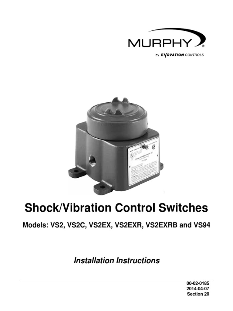 Murphy Vibration Switches | PDF | Electrical Wiring | Cable