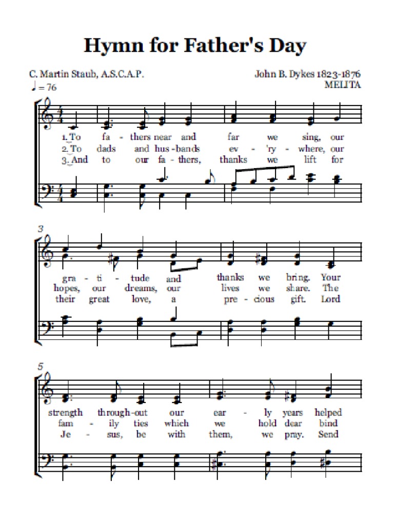 Hymn For Father's Day | PDF