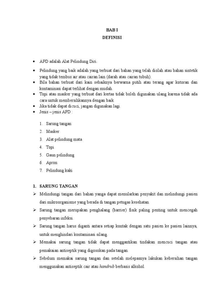 Area Yang Menggunakan Apd | PDF