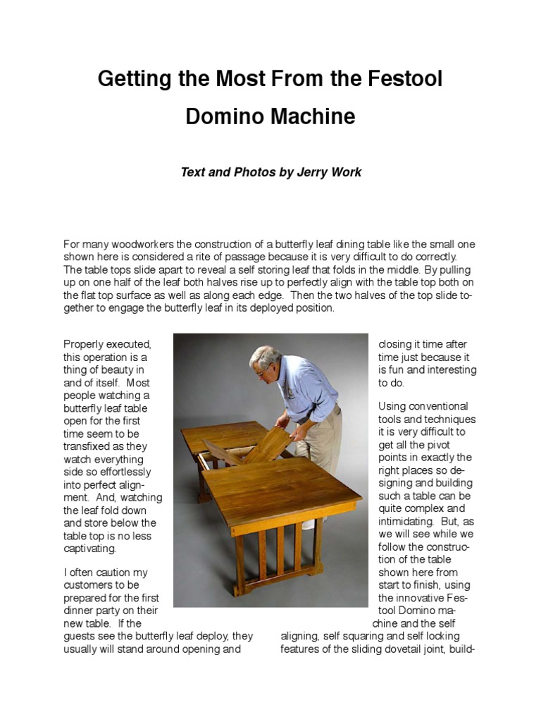 Mastering the Festool Domino Machine | PDF | Woodworking | Nature