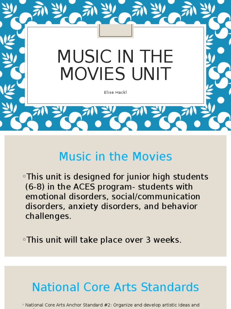Music in Movies Unit Plan for Students | PDF | Pedagogy | Learning