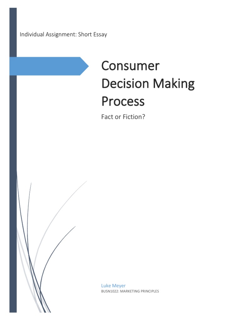 Consumer Decision Making Process | PDF | Decision Making | Insurance
