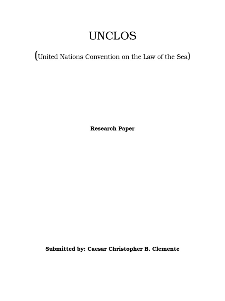 Unclos (: United Nations Convention On The Law of The Sea | PDF