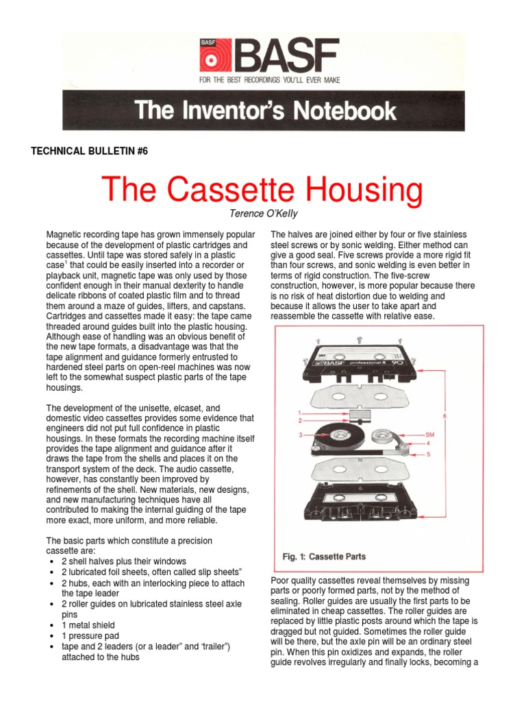 Cassette Housing | PDF | Compact Cassette | Loudspeaker