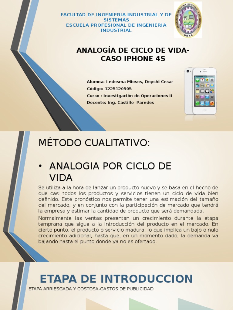 Ciclo de Vida - Caso Iphone 4s | PDF | Producto (Negocio) | Yo telefono