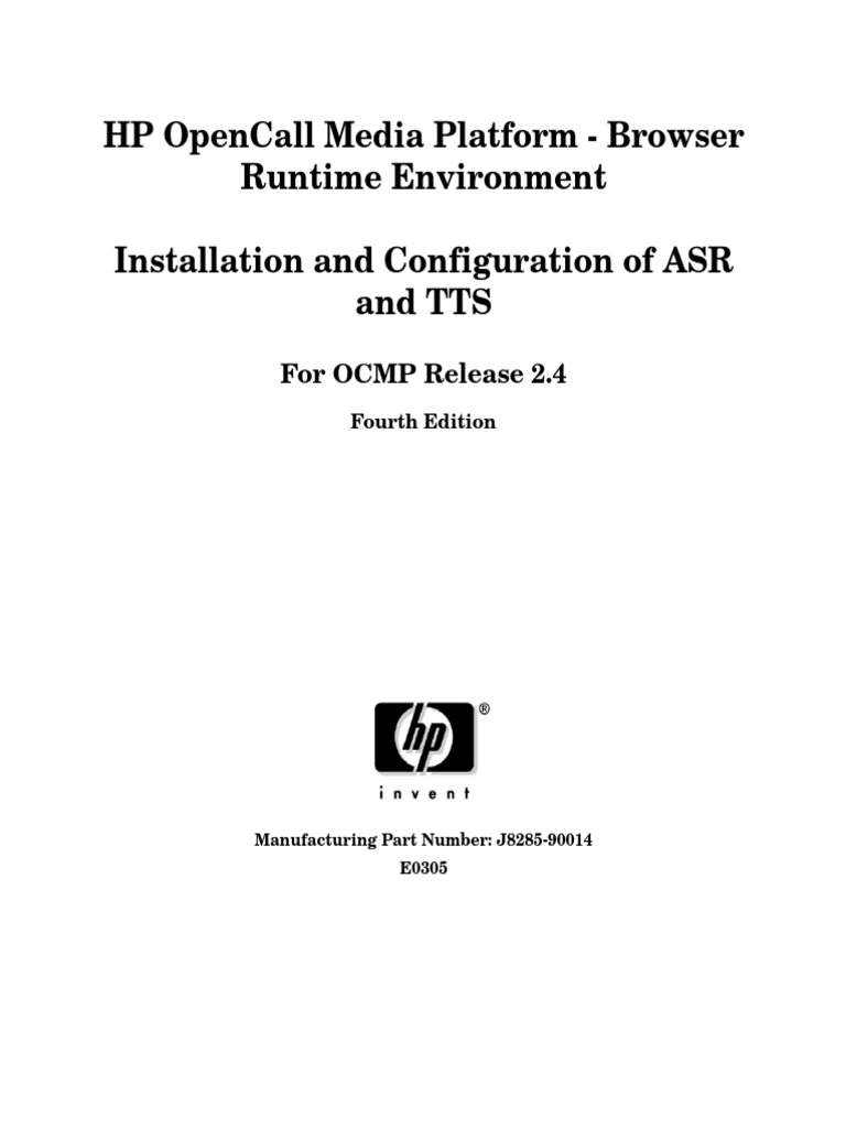 HP Ocmp Asr Tts Installation | PDF | Computers
