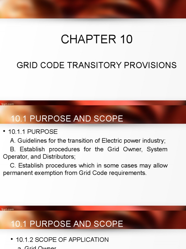 Grid Code-Chapter10 | PDF | Electrical Grid | Electric Power Industry
