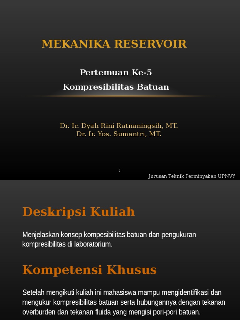 Modul 5 (Kompresibilitas Batuan) Rev | PDF