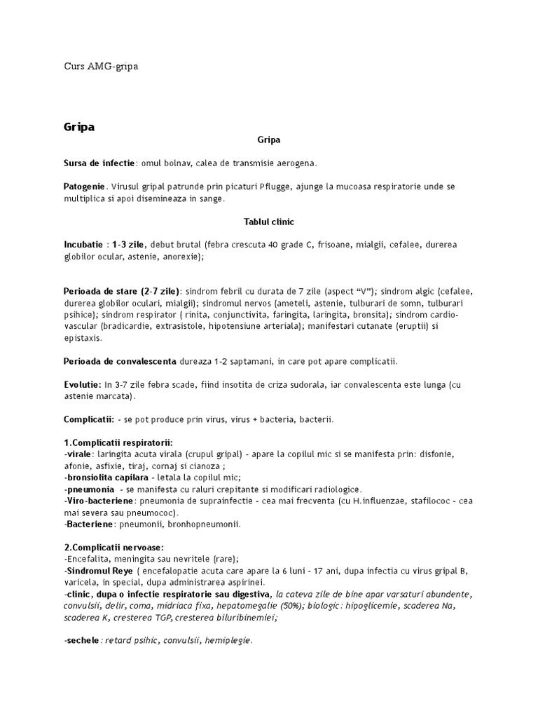 Curs AMG-Gripa | PDF