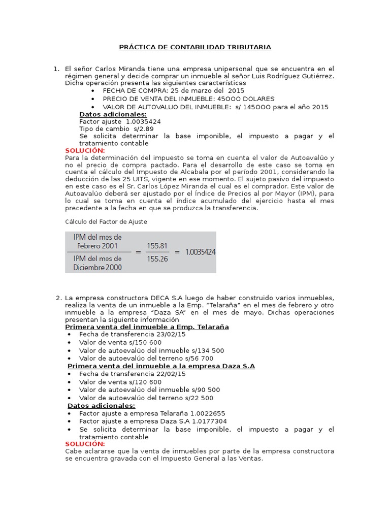 Tributa Ria | PDF | Impuestos | Contabilidad