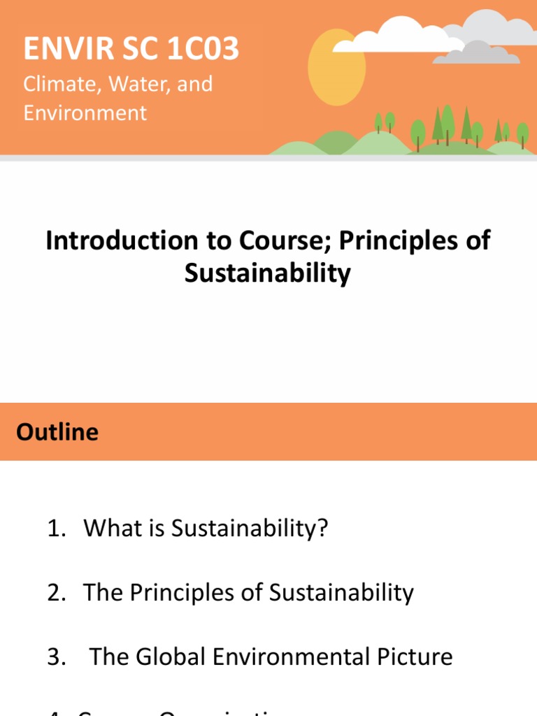 ENVIRO SC 1C03 Course Overview | PDF | Lecture | Sustainability