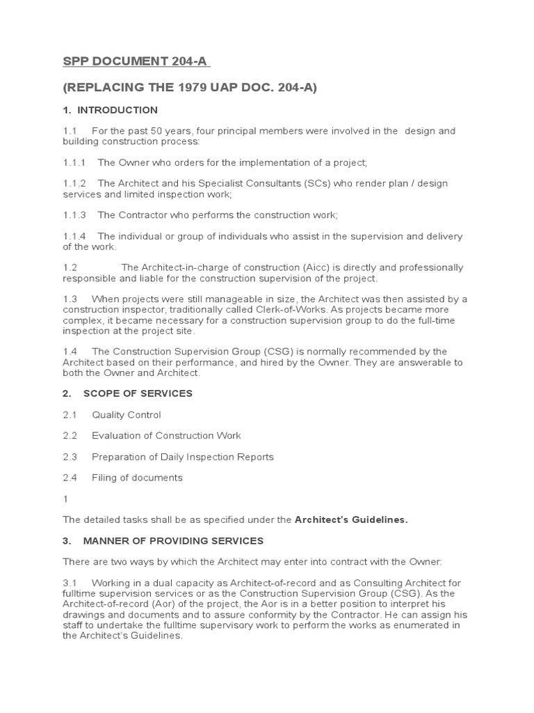 SPP Document 204 | PDF | Construction Management | Architect