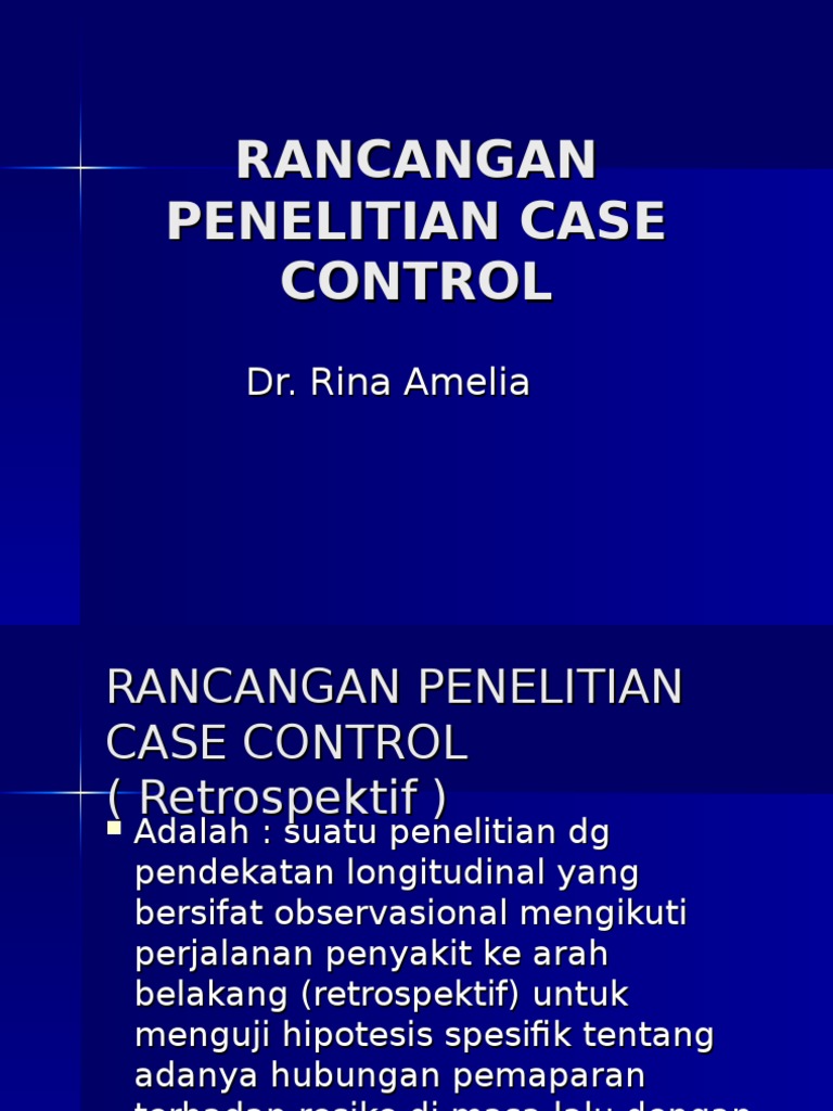 Rancangan Penelitian Case Control | PDF