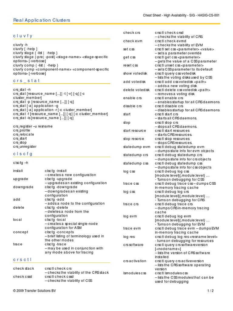 Oracle RAC Commands | PDF | Data Management | Information Technology ...