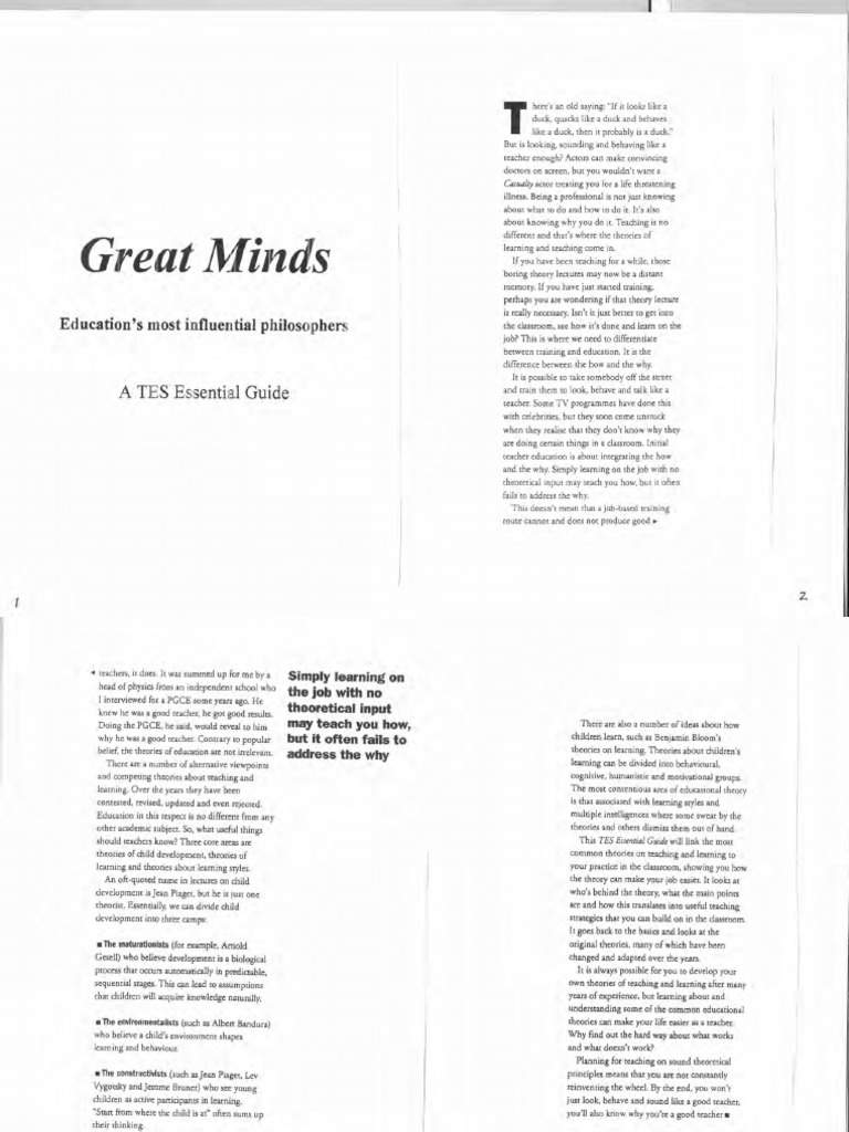 Great Minds Booklet | PDF
