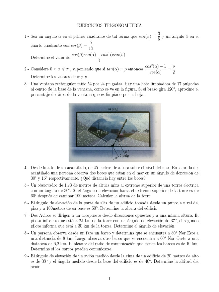 Ejercicios de Trigonometría Avanzada | PDF