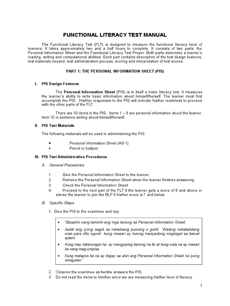 FLT Manual | PDF | Test (Assessment) | Linguistics