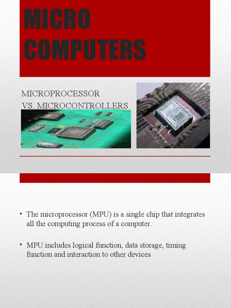 Microprocessor vs. Microcontrollers | PDF