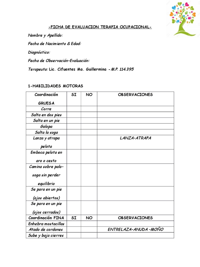 Hojas De Trabajo De Terapia Ocupacional Conoce La Mejor Universidad