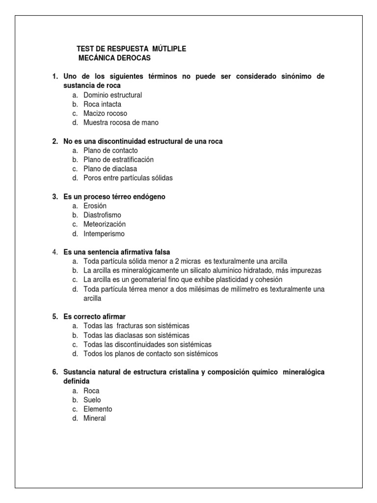 Test de Respuesta Múltiple