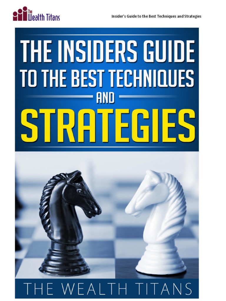 Insiders Guide To The Best Techniques and Strategies | PDF | Stock ...