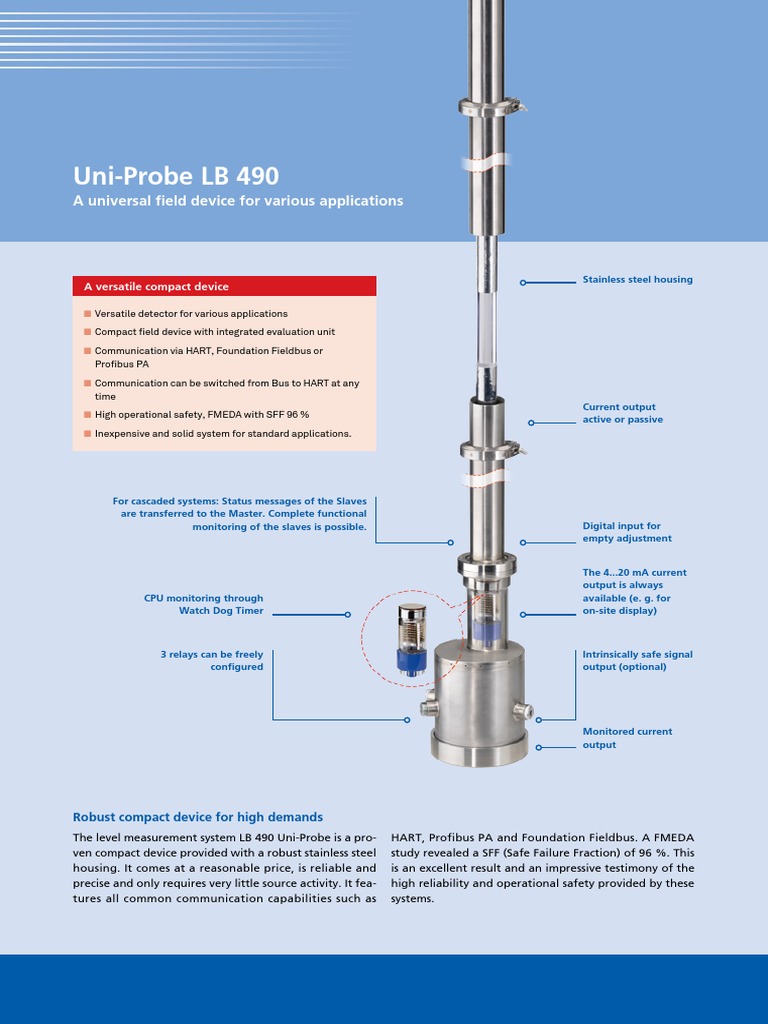 Product Data Sheet LB 490 | PDF | Input/Output | Sensor