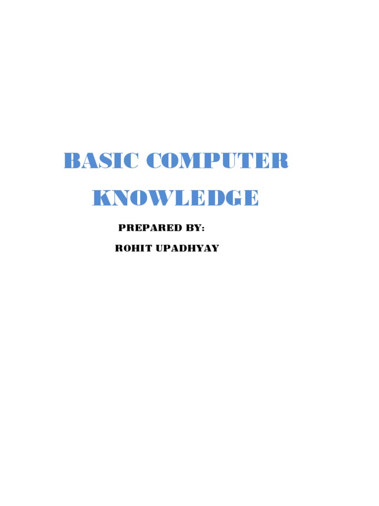 Computer Basics | PDF | Bios | Operating System