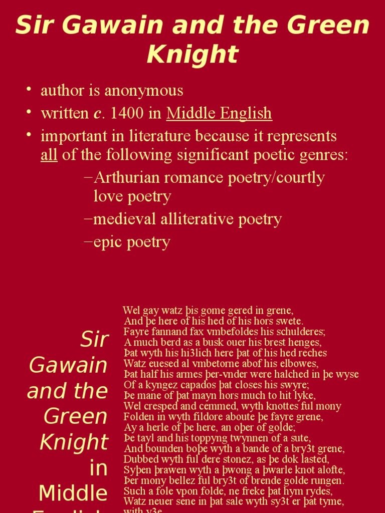 Sir Gawain and The Green Knight | PDF | King Arthur | Chivalry