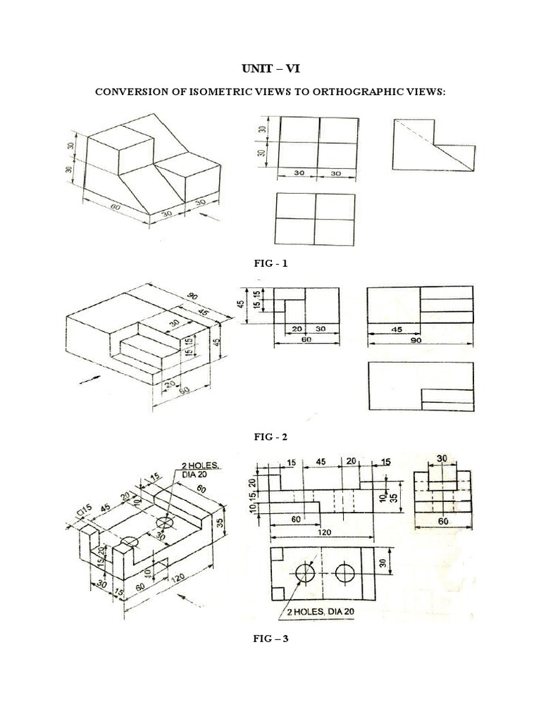 Isometric to Orthographic Conversion | PDF | Teaching Methods ...