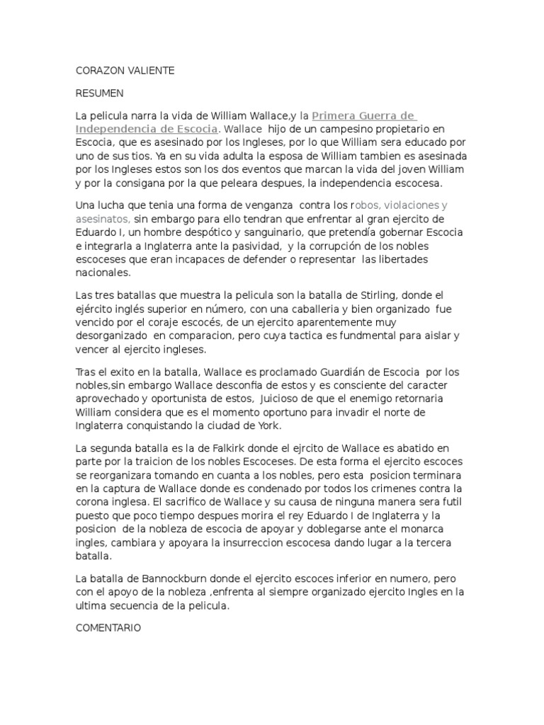 Corazon Valiente | PDF | Escocia | Nobleza