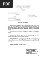 Notice of Appeal To RTC | PDF