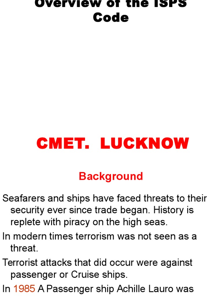 Overview of the ISPS Code | Ships | Security Guard | Free 30-day Trial ...