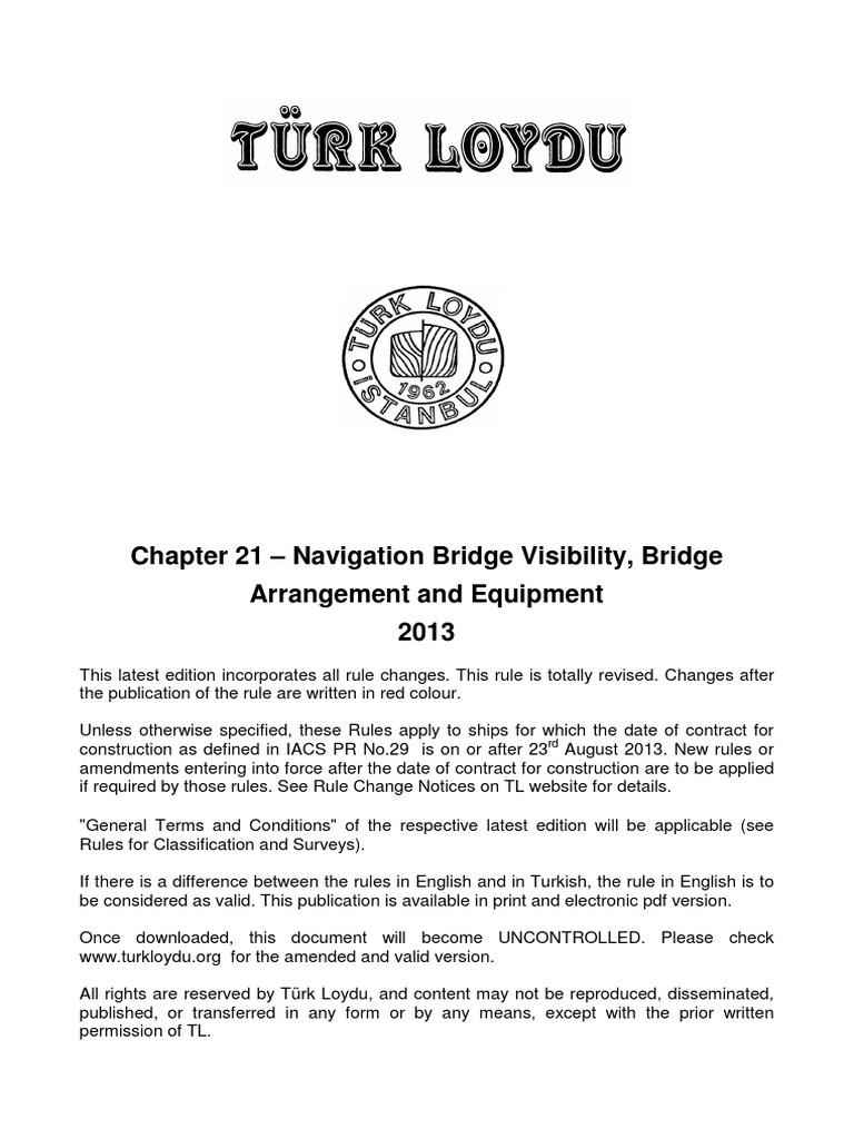 Navigation Bridge Visibility Standards | PDF | Technology & Engineering
