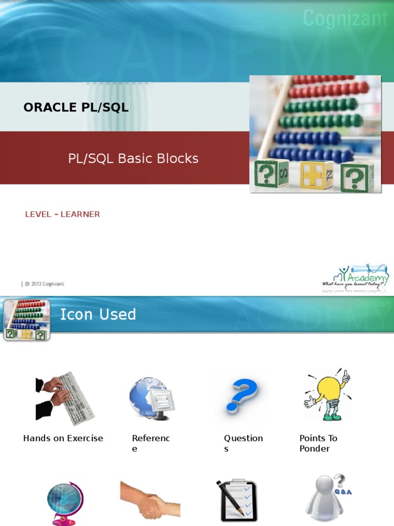 01 RIO PL SQL Basic Blocks | PDF | Pl/Sql | Sql