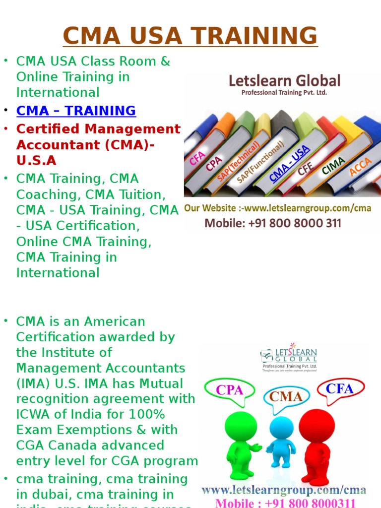CMA TRAINING | Accountant | Professional Certification