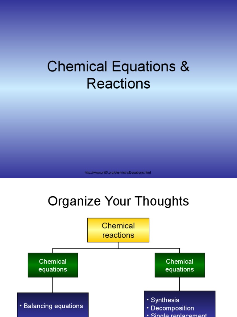 Chemical Equations Reactions | PDF | Chemical Reactions | Mole (Unit)